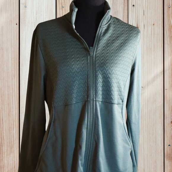 adidas | Tops | New Wout Tags Adidas Golf Hunter Green Zip Up Jacket ...